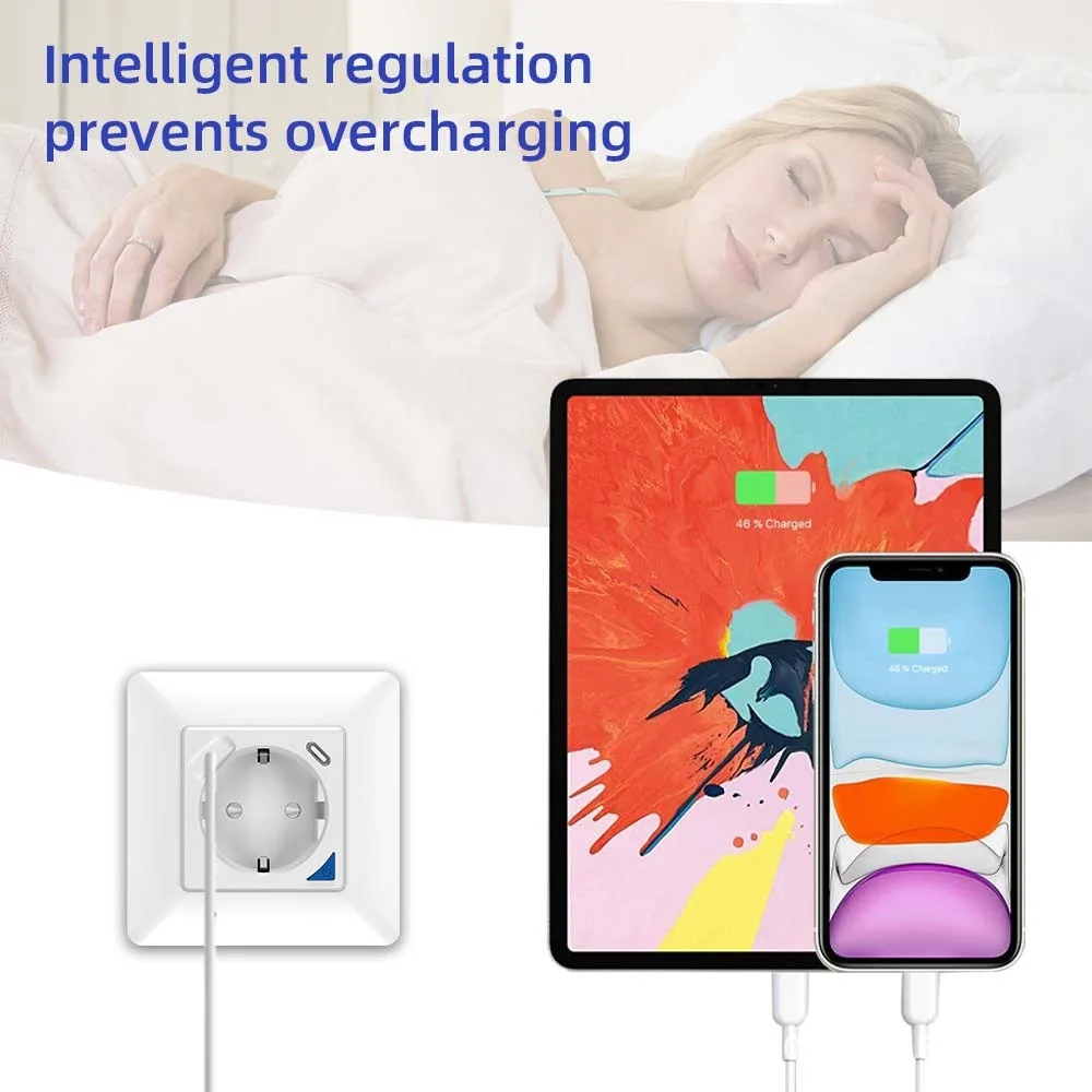 Smart Life App Remote Control Intelligent EU Standard Power Monitor 16A ...