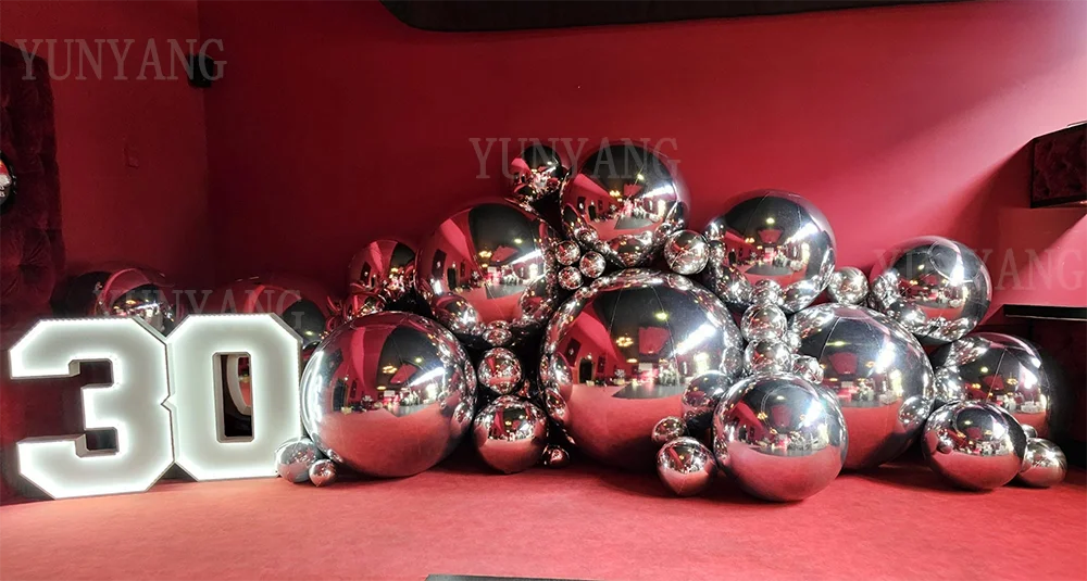 Hanging Inflatable Mirror Ball Mirror Balloon Giant Mirror Sphere For ...