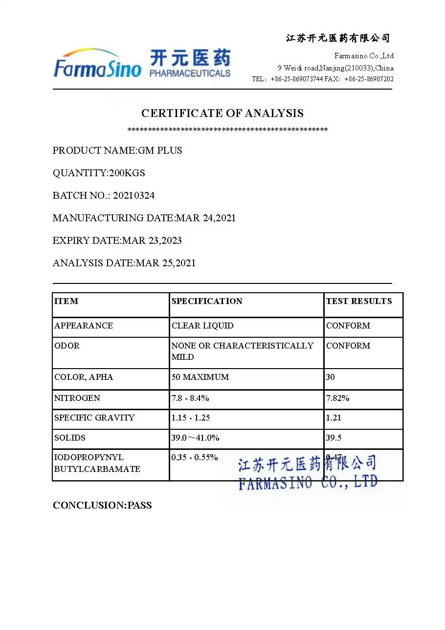 Farmasino Liquid Germall Plus 99% Cosmetic Grade Preservative