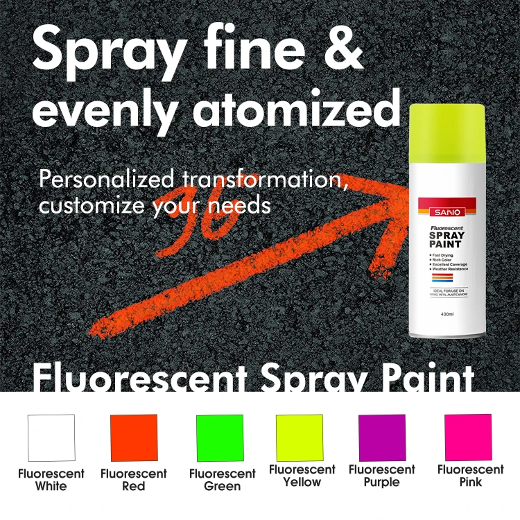 Sanvo Fluorescent Spray Paint Glow Marking Spray Paint White ...