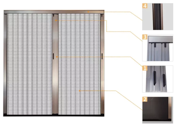 Folding Insect Screen Door With Invisible Magnets & Oem Options
