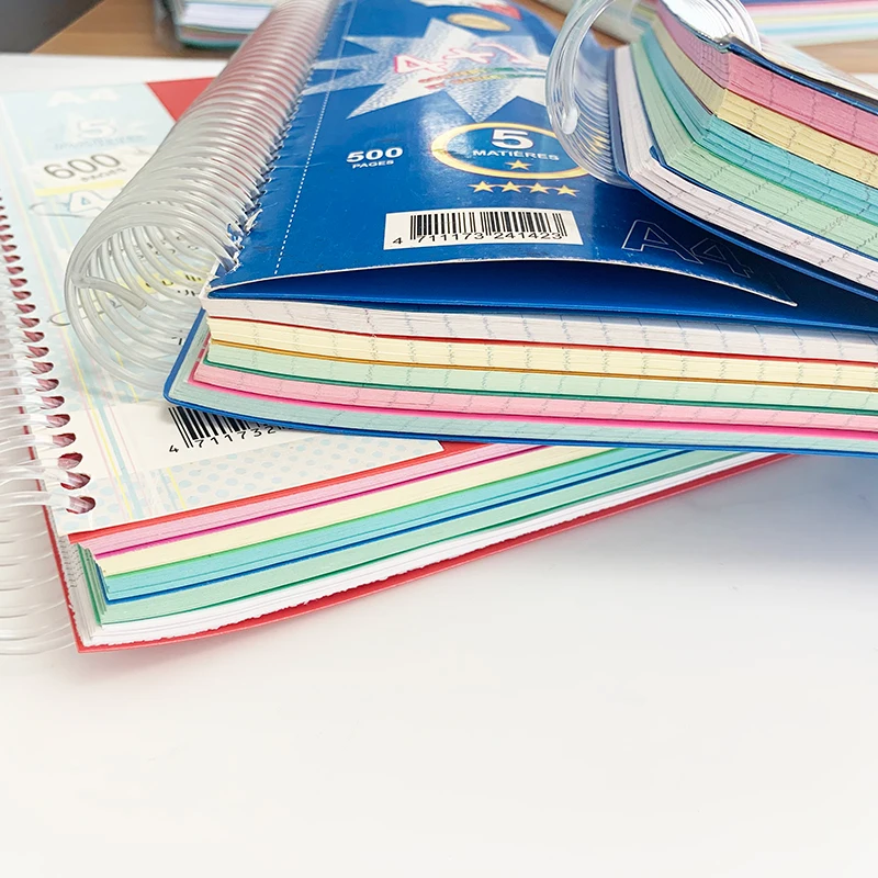 School Supplies A4 Size Custom Spiral Coil Ring College Ruled Spiral ...