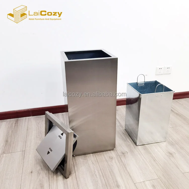 Hotel Lobby Swing Top Waste Bin - Sustainable & Stylish