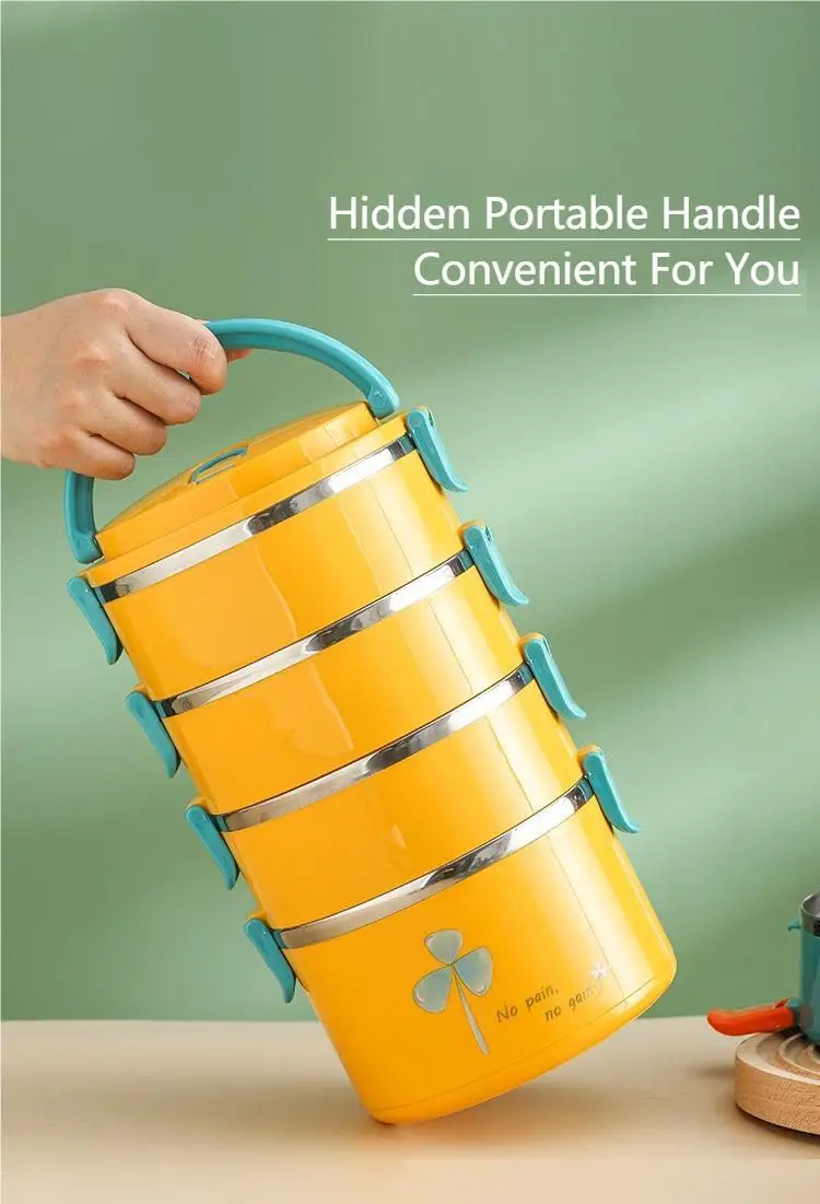 Multi-color Layered Insulation Lunch Box Thickened Stainless Steel ...