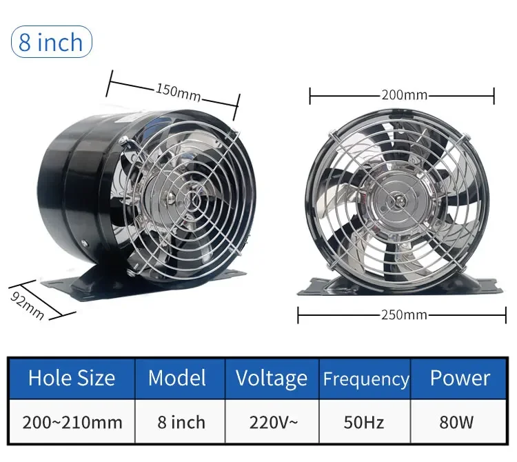 Bidirectional Pipeline Axial Fan - Powerful Two-Way Duct Fan