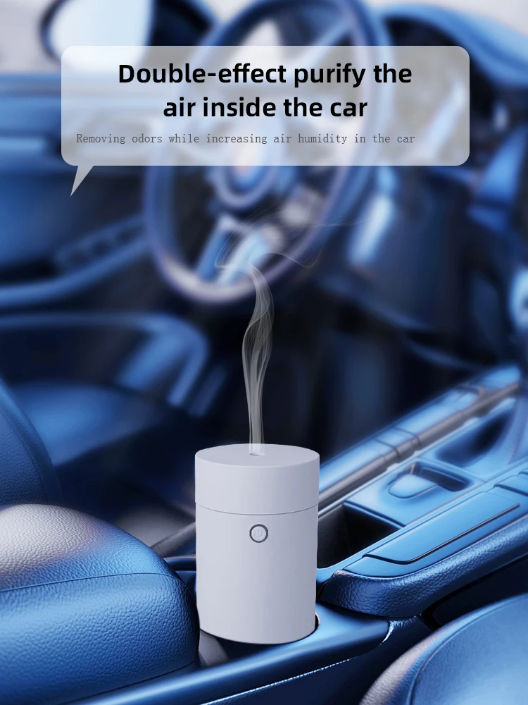 Portable Usb Aroma Oil Diffuser For Car - 55ml Capacity, Oem