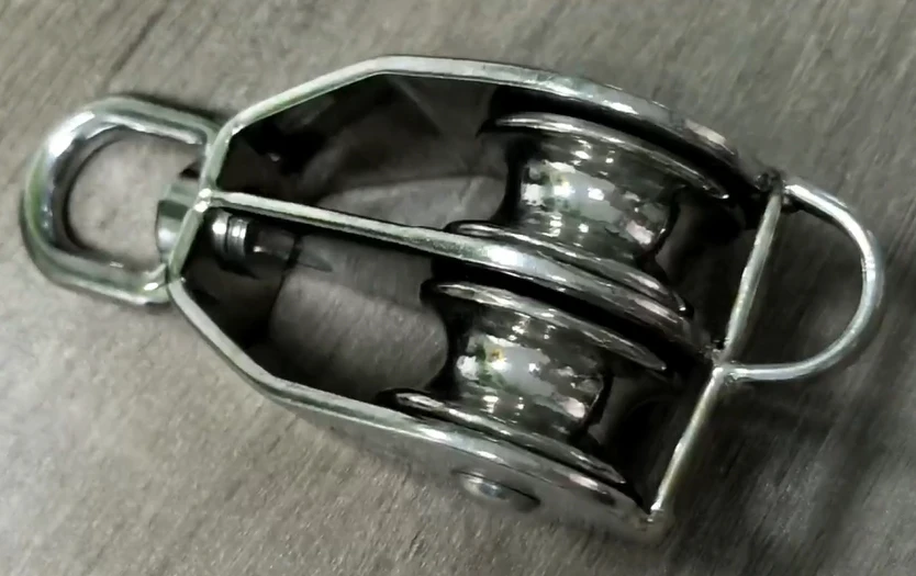 25mm Stainless Steel 316 Block Lifting Pulleys Ship Pulleys Double ...