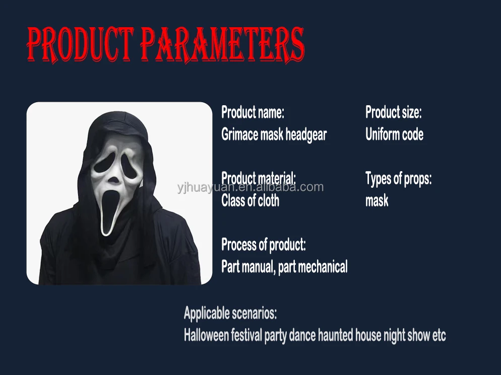 Halloween Scary Burst Ghost Face Male Monster Clown Mask Popular Party ...