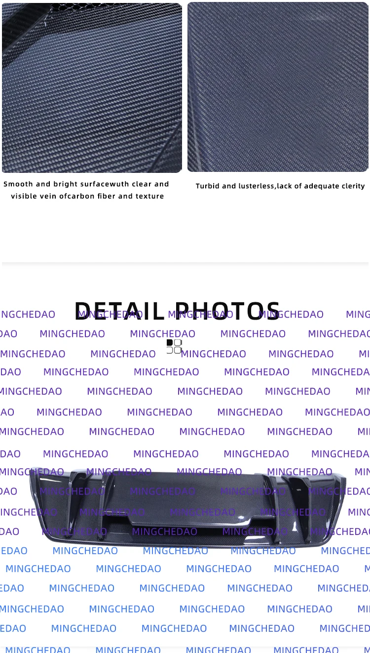 V Type Carbon Fiber Rear Diffuser for Audi R8 Rear Bumper Lip 2017-2019 ...