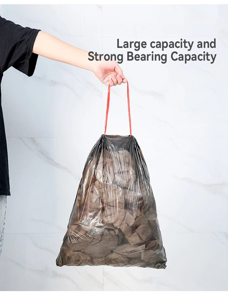 High Strength Trash Bag Rubbish Drawstring Garbage Bag For Home ...