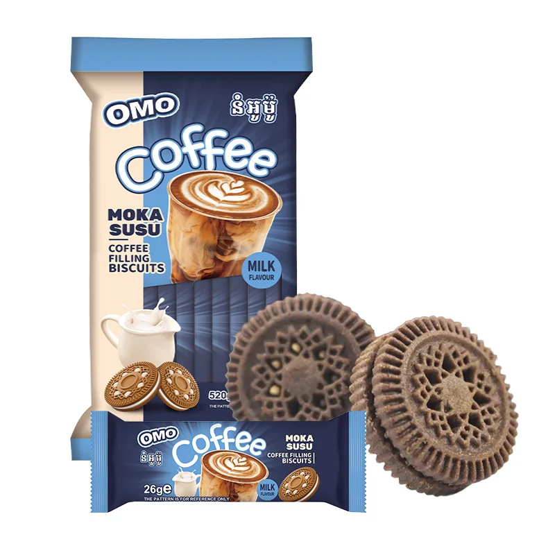 moka susu coffee sandwich Crispy Texture Creamy coconut Biscuit butter ...