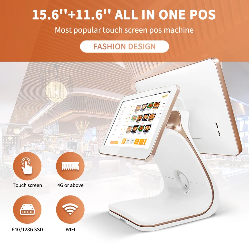 2024 15.6 Inch Dual Screen Whole Set Of Pos System Cash Register For ...