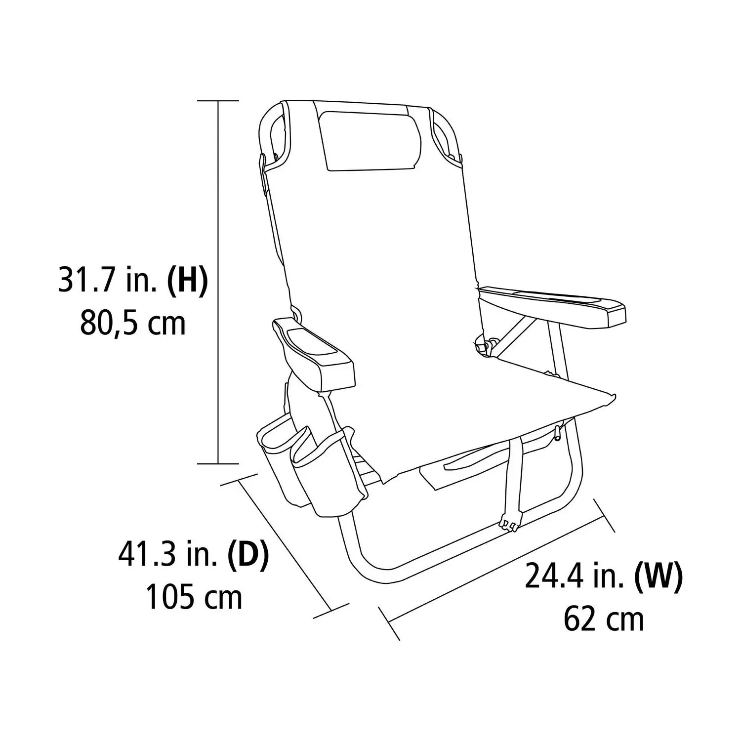 Yasn Backpack Beach Chair Outdoor Portable Camping Foldable Beach Chair ...