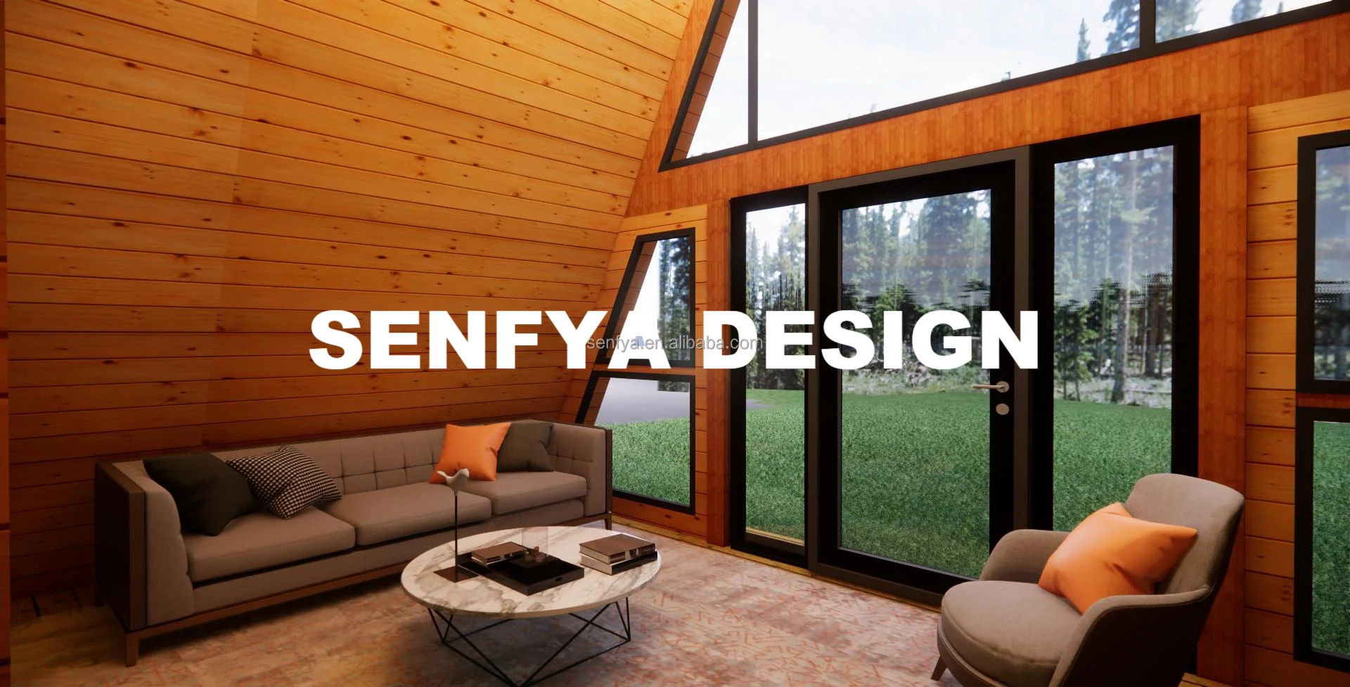Triangle Trilateral Wood Small Cabin: Modern Tiny House for Versatile ...
