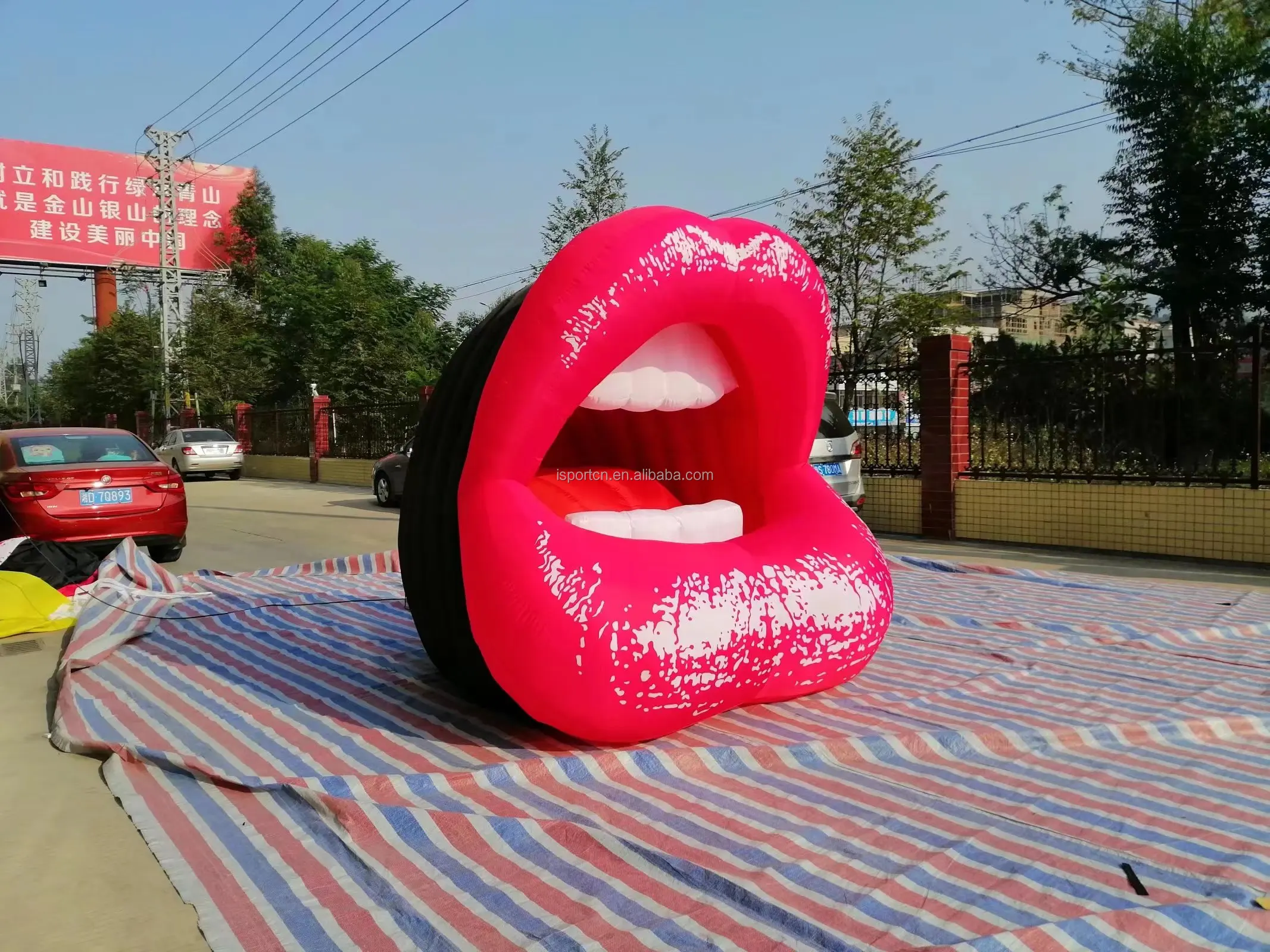 Giant Inflatable Mouth Model/inflatable Kiss/inflatable Red Lips for ...