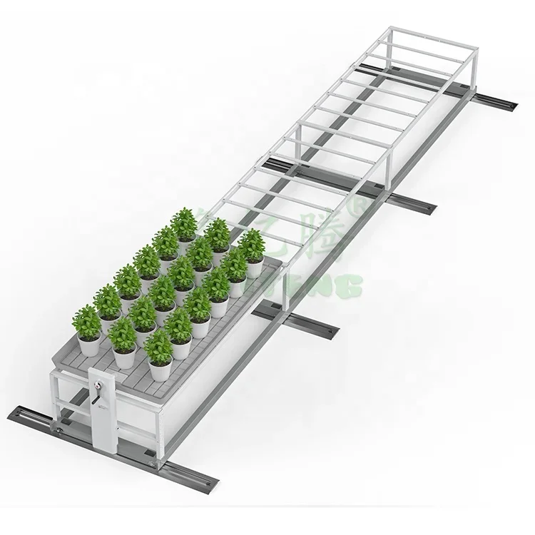 Mobile Grow Racking Automatic Grow Kit Racks Shelves Farming Movable ...
