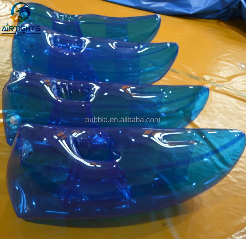 Airtight Durable Water Toy Transparent Inflatable Water Walking Shoes ...