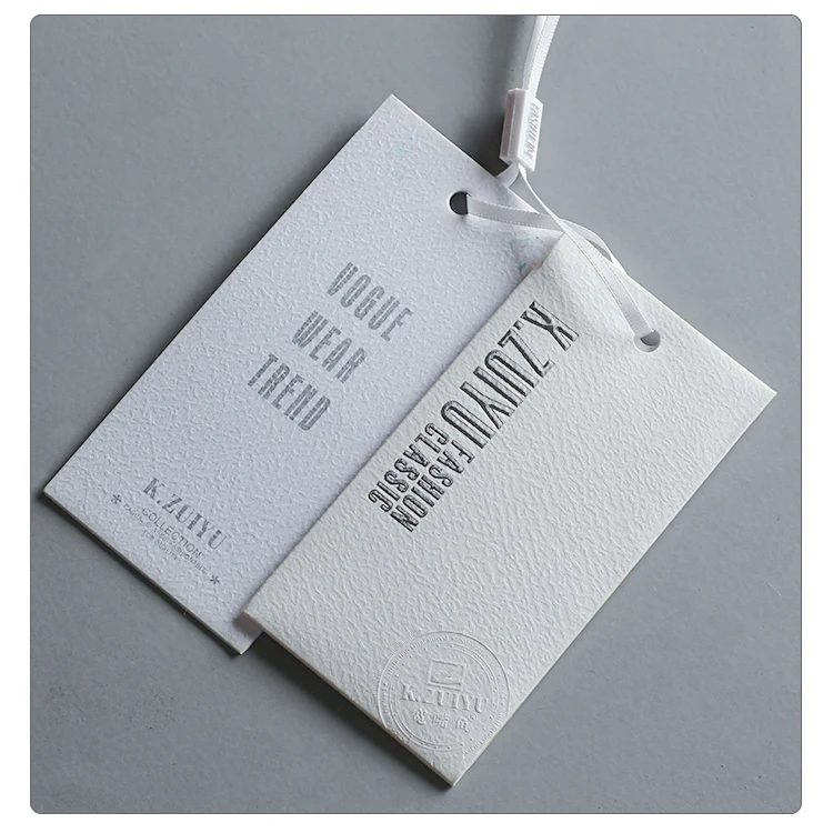 Custom Embossed Logo Garment Plastic Rope Seal Hang Tag