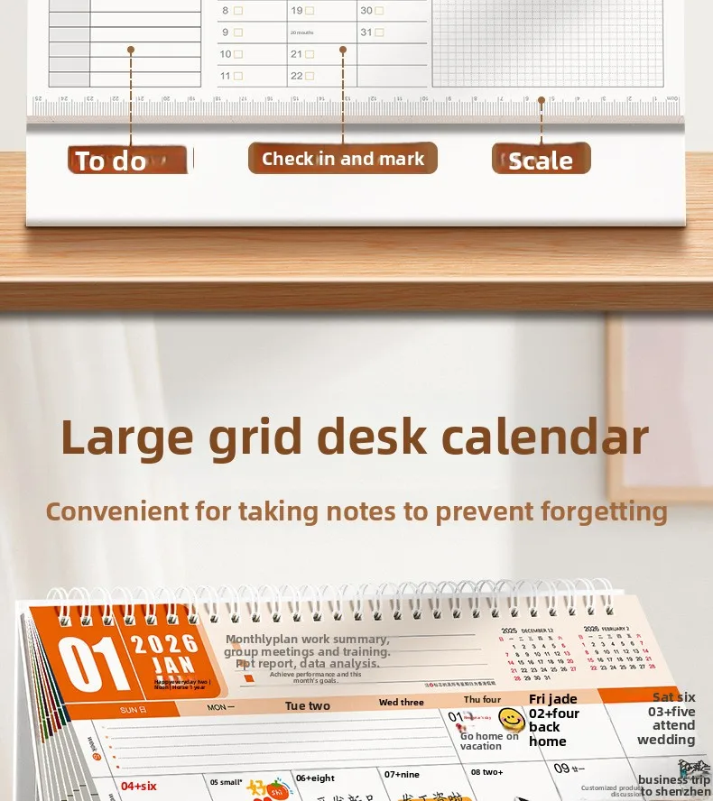 Customized 365 Days Calendarios 2026 Table Desk Calender Printing High ...
