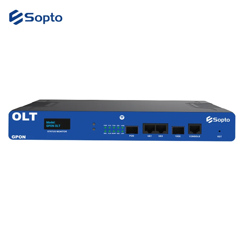 Sopto Mini GPON OLT - 1 PON Port, 2 GE UTP Ports, 1 XGPON Port