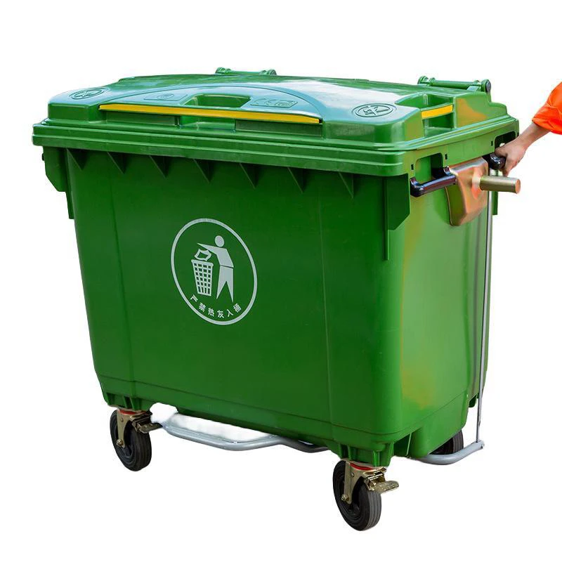 Wholesale 660 Liter Plastic Waste Bins Dustbin EN840 660L Industrial ...