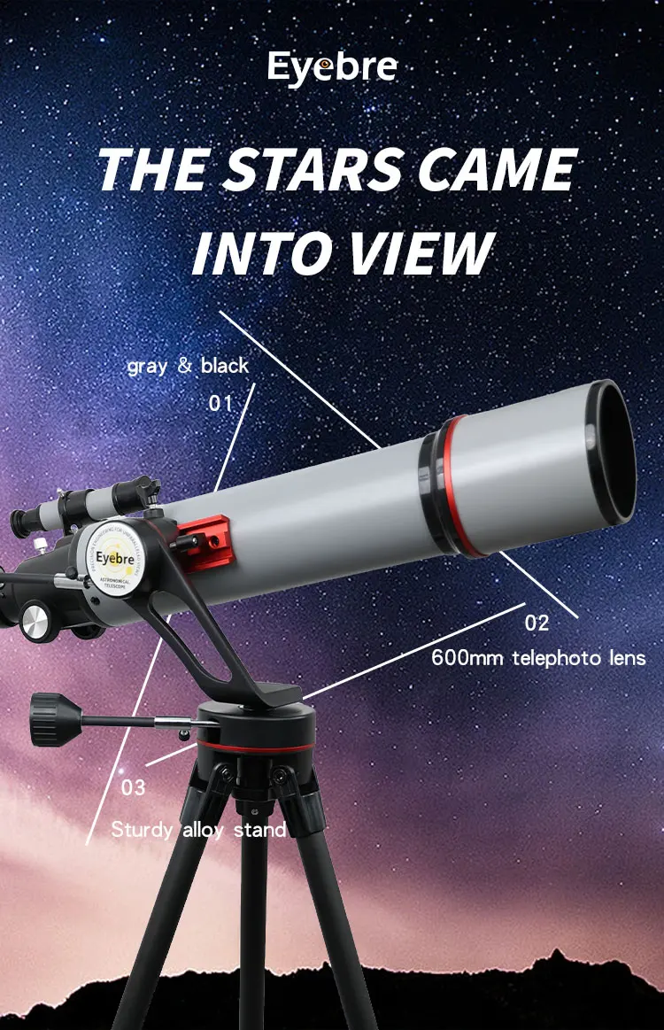 ZHANJING Telescope Astronomic With 600mm Focal Length 70mm Aperture Compact Professional ...
