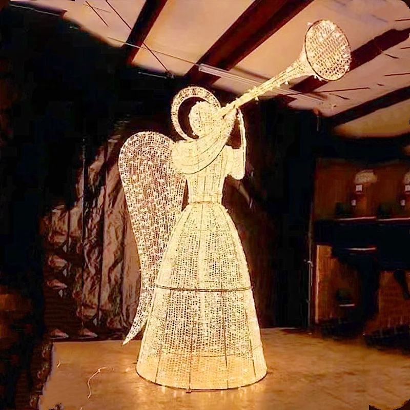 Outdoor 3D Christmas Angels Yard Led Lights Decorations