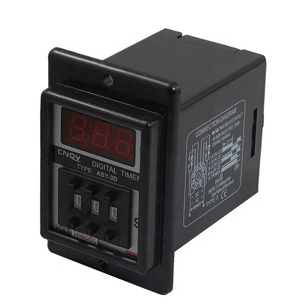 ASY-3D 0.1S-99.9S Black Digital Timer Time Delay Relay 24V| Alibaba.com