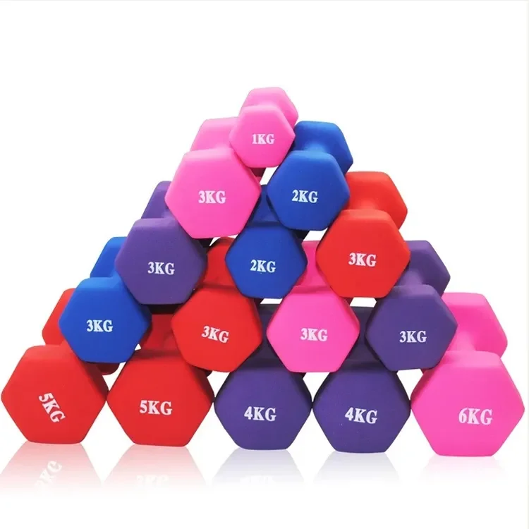 Colorful Vinyl Neoprene Coated Dumbbell Gym Home Use Weight Lifting ...