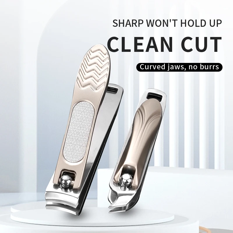 Sharpening Nail Clippers Set Finger Toe Manicure Tool Silver Black ...