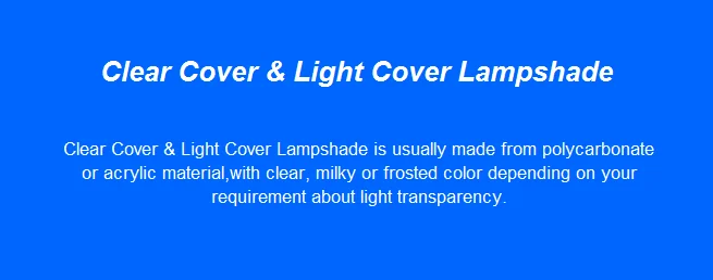 Custom LED Light PC Lampshade - Milky Thick Plastic Cover