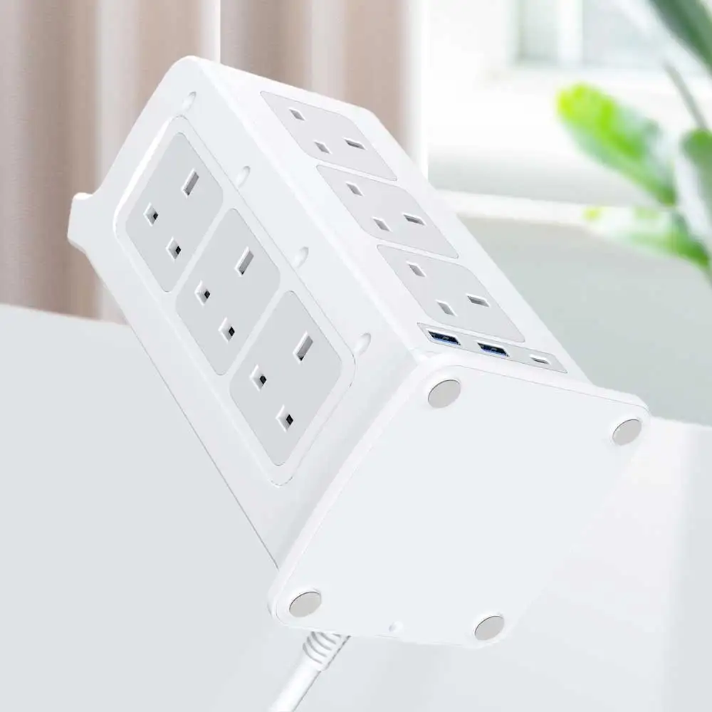 Oswell Portable Handle Uk Tower Power Socket Floor Socket With 2m Pure ...