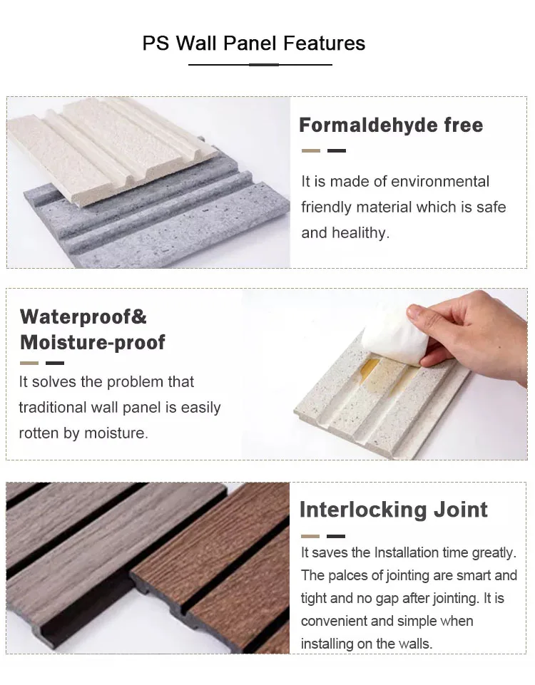 Interior Decorative 3D Fluted Polystyrene PS Grille Wall Panel