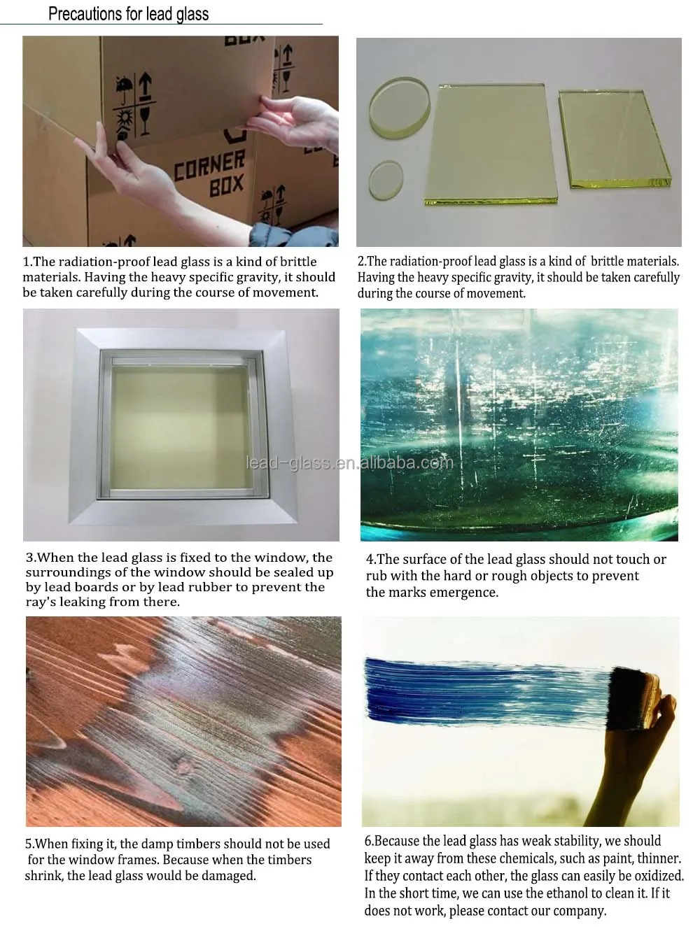 X-ray Shielding Lead Glass - Zf3 with 8mm to 15mm Thickness