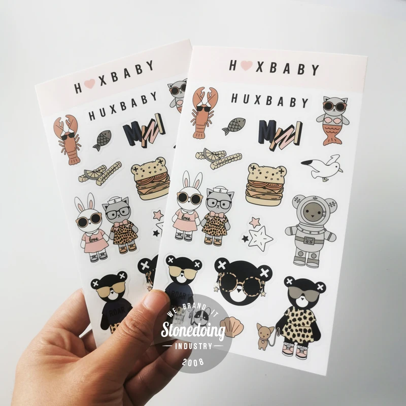 Custom Vinyl Korean Sticker Sheet Labels - Reusable & Waterproof
