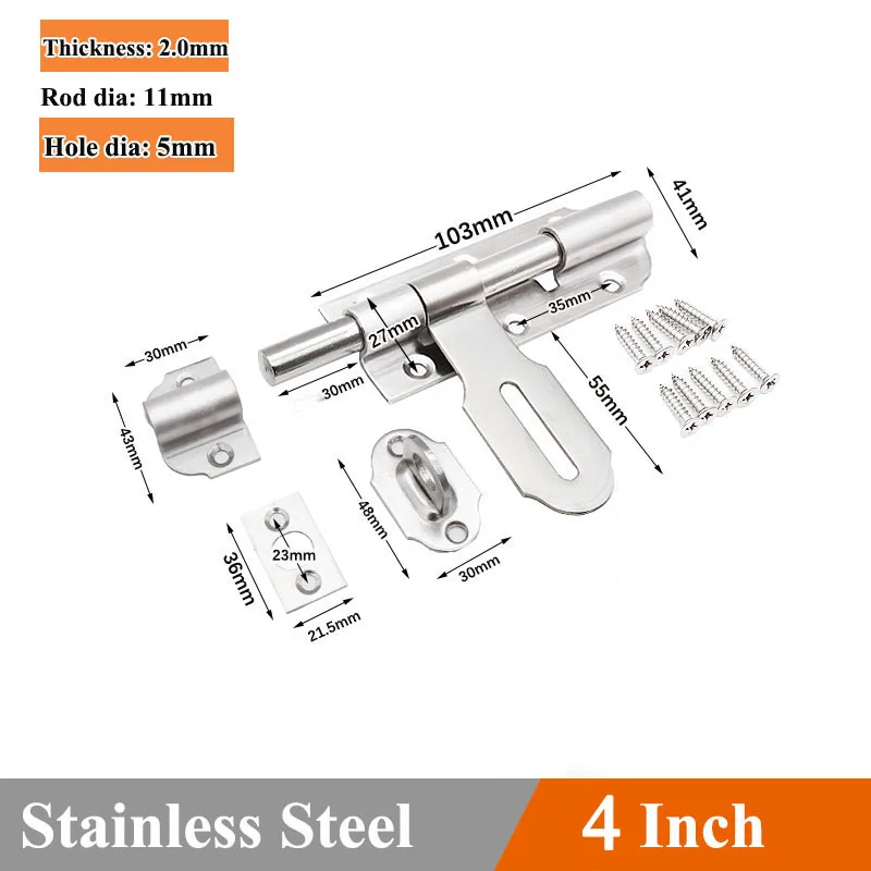 Stainless Steel Pin Door Window Bolt Sliding Lock Bolt Door Privacy ...