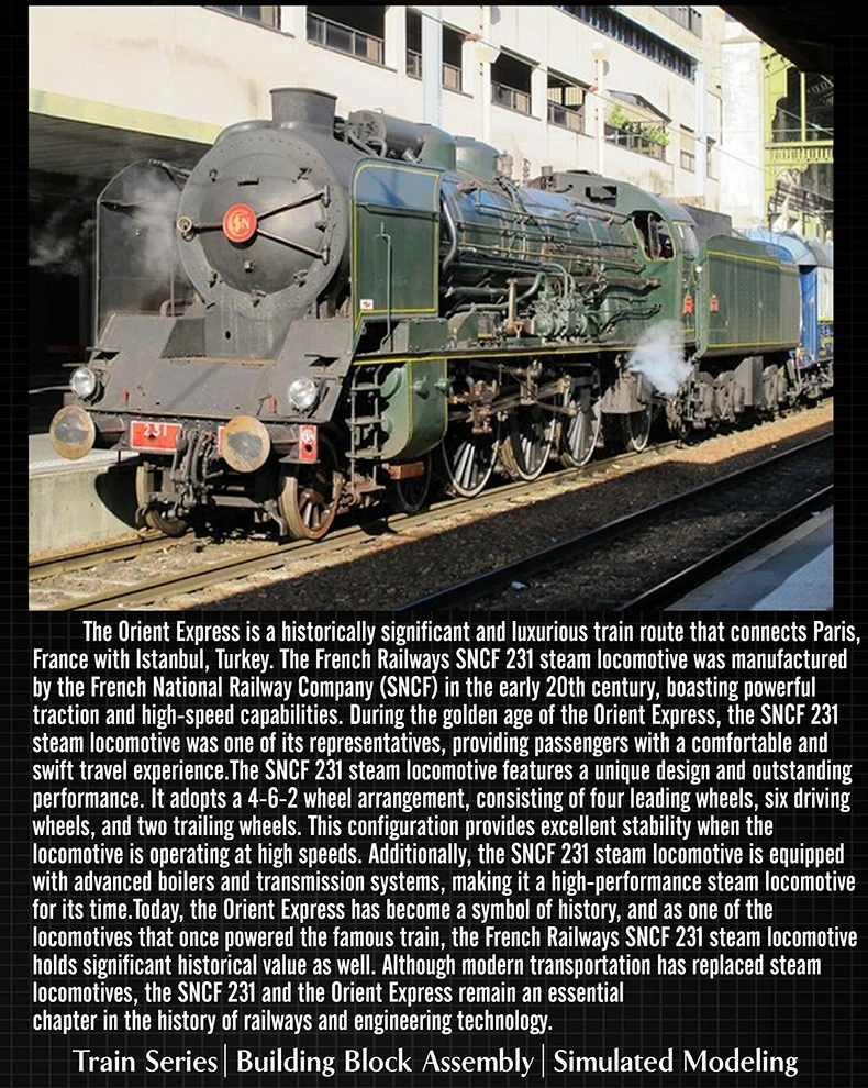 Mould King 12025 Technical Car Rc Motorized French Railways Sncf 231 ...