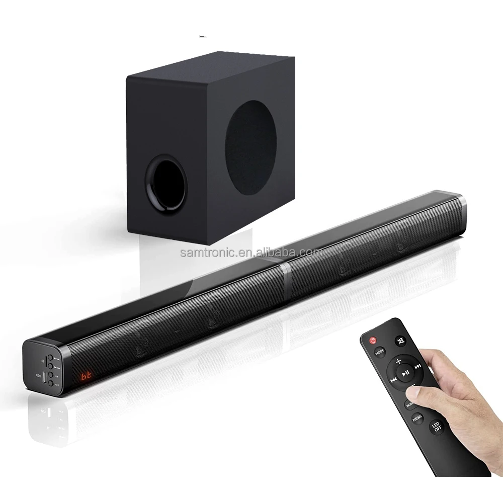 Samtronic Sound Bar - 2.1 Channel 100W Detachable Wireless Speaker