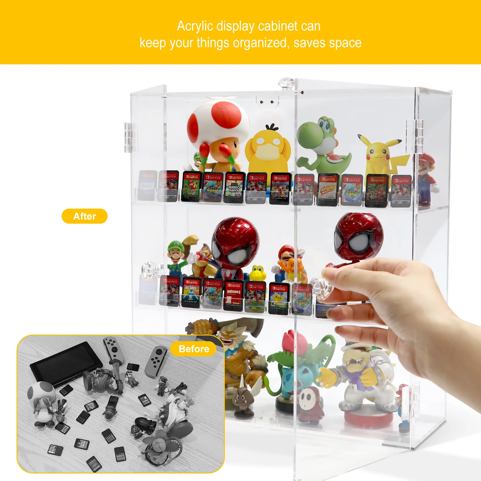 Universal Acrylic Storage Case for Amiibo and Garage Kit
