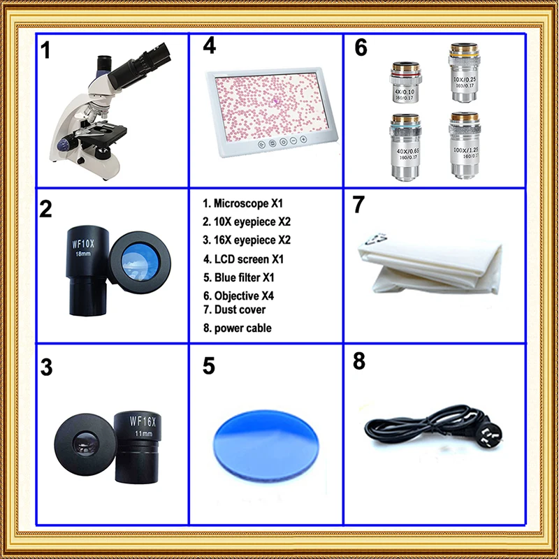 7 Inch China Led Light Video Biological Lcd Microscope/microscope With ...