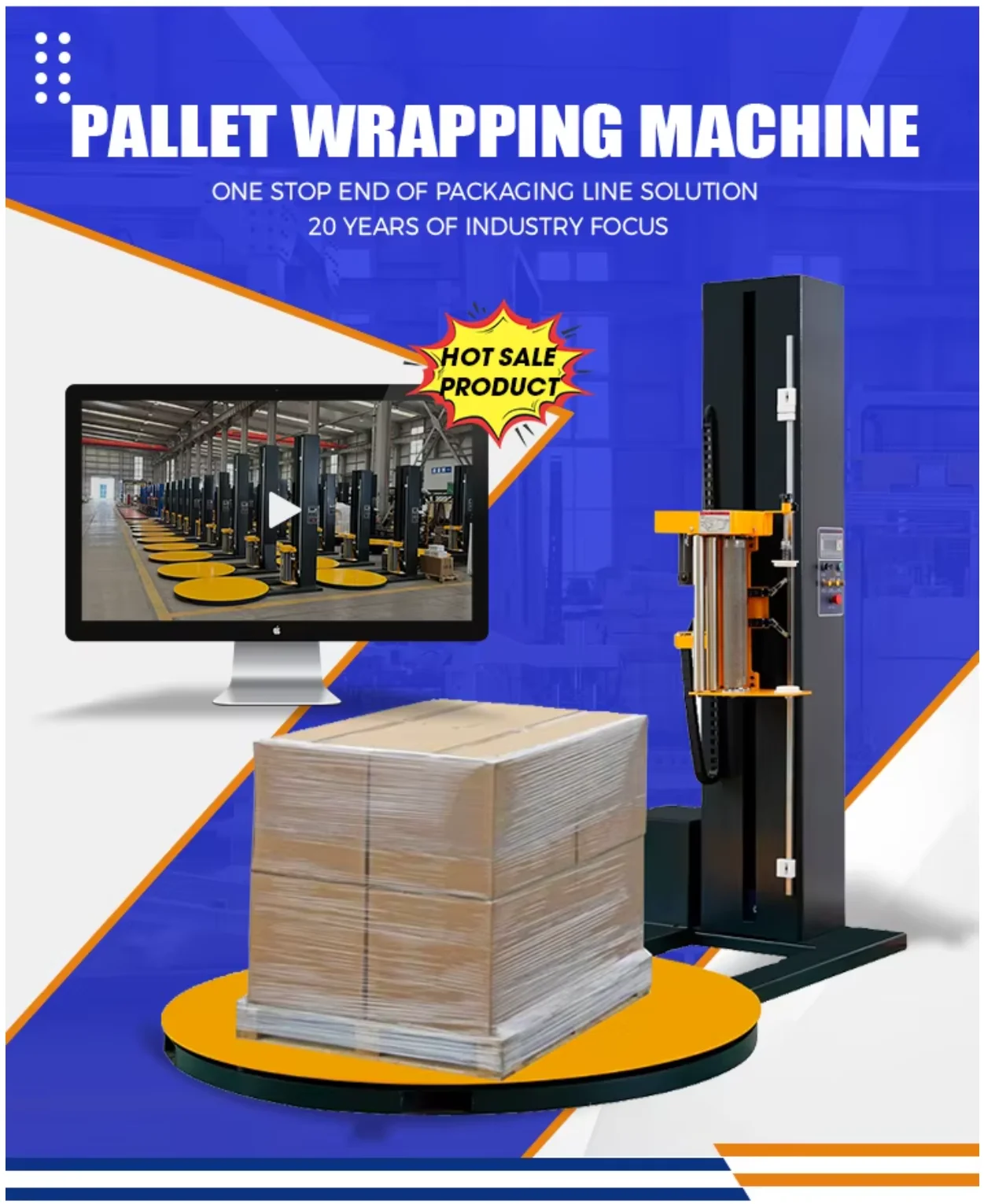2025 New Smart Smart Automatic Pallet Stretch Wrapping Machine With ...