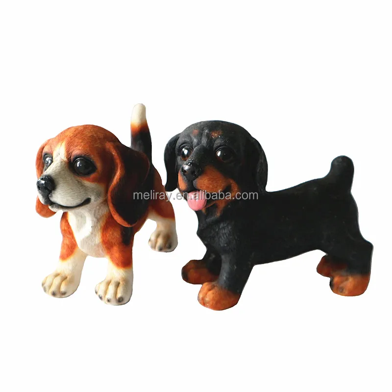 Outdoor Statuary Cute Puppy Ornament Resin Dog Statue For Garden ...
