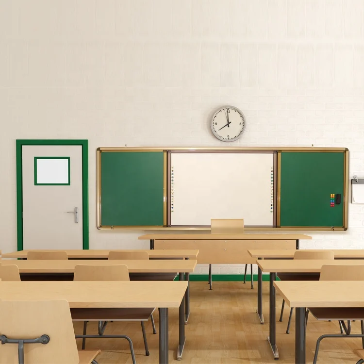 Sliding Education Board Folding Classroom Teaching Blackboard Green ...