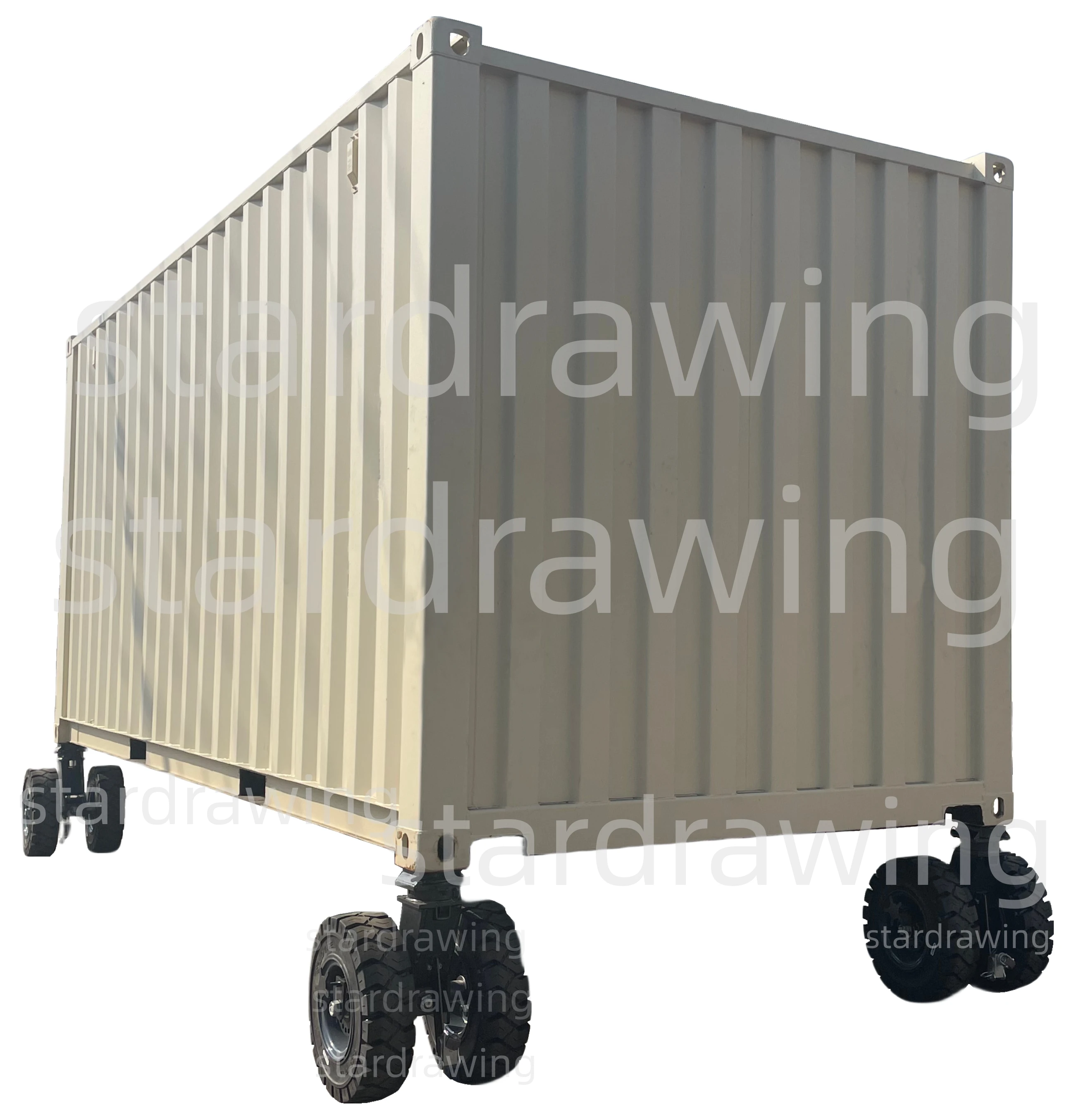 SS All Terrain Solid Rubber Double Wheels Shipping Container Casters Wheels