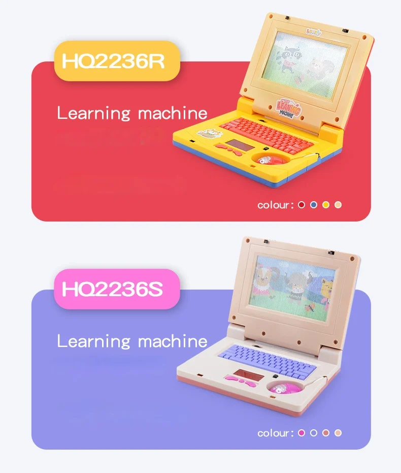 English Language Kids Small Cartoon Computer Toy With Music Learn And ...