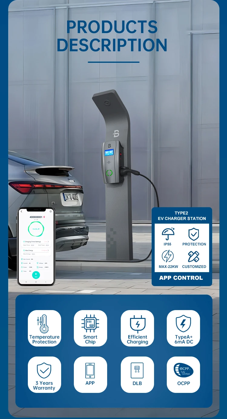 Beny Ac Electric Vehicle Commercial Charger Station Wall Mount Electric ...