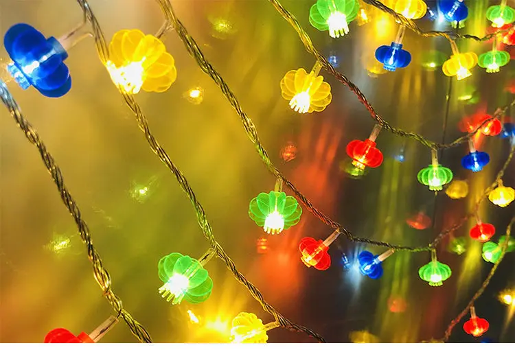 New Year Lantern Word"fu" Chinese Knot String Lights Solar Energy Room ...