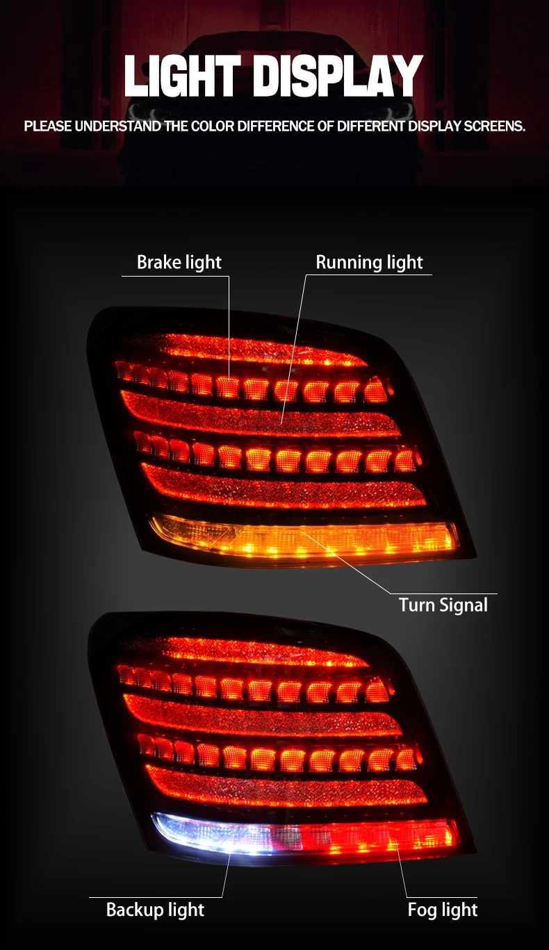 LED Taillights for Mercedes Benz GLK Class X204 - Upgrade