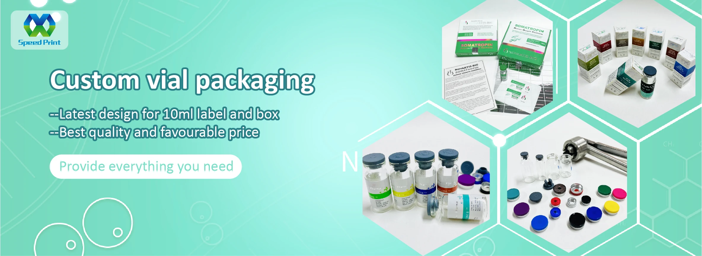 Holographic Glossy Laser Waterproof 10ml Vial Label Hologram Printer ...