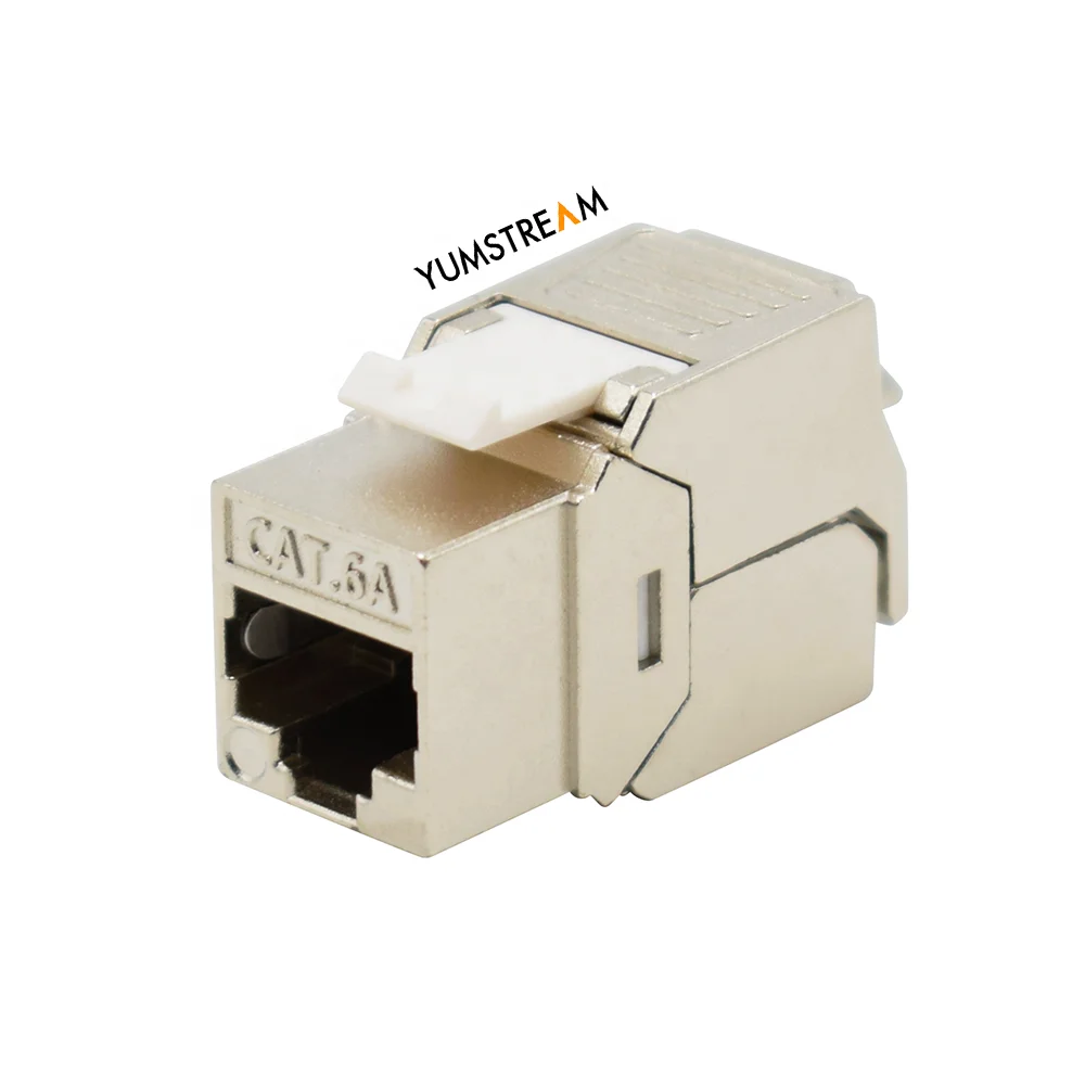 Network Cabling System 180 Degree Ftp Unshielded Rj45 8p8c Cat 6a Keystone Jack With Lock-type ...